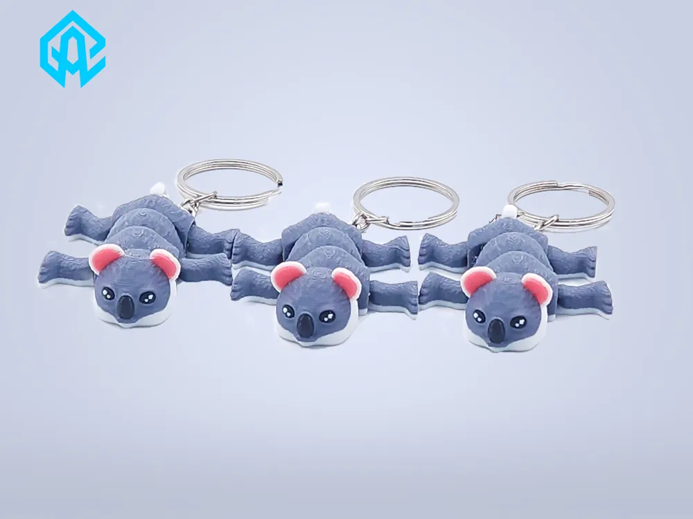Cute Flexi Koala - 3D Printed Toy & Keychain - Free 3D Print Model ...