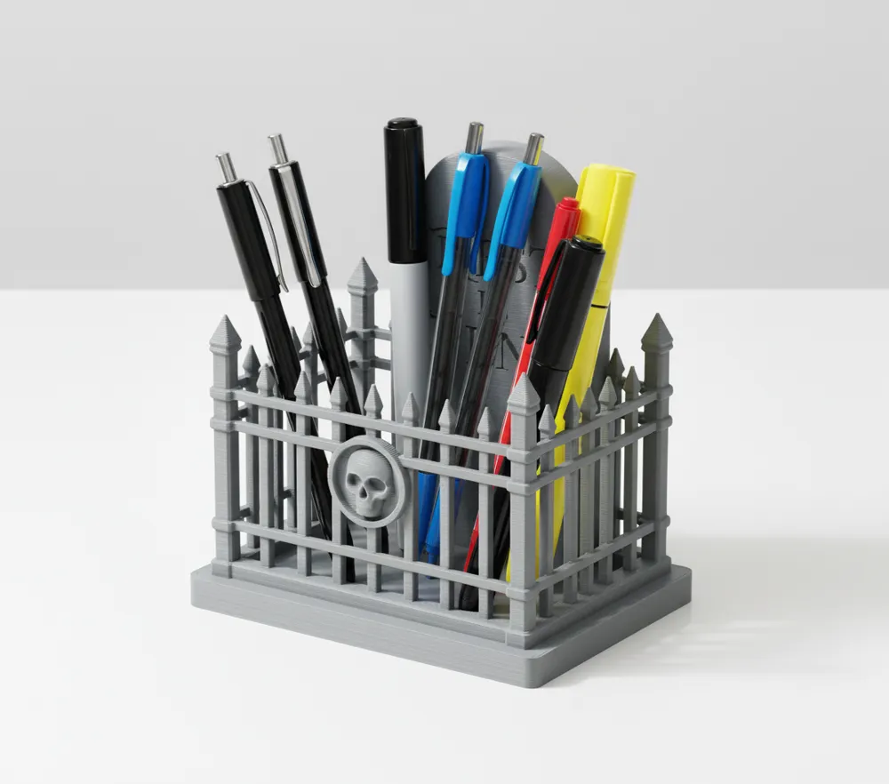 Halloween pen stand "REST IN PENS" by SantaClaus MakerWorld: Download ...