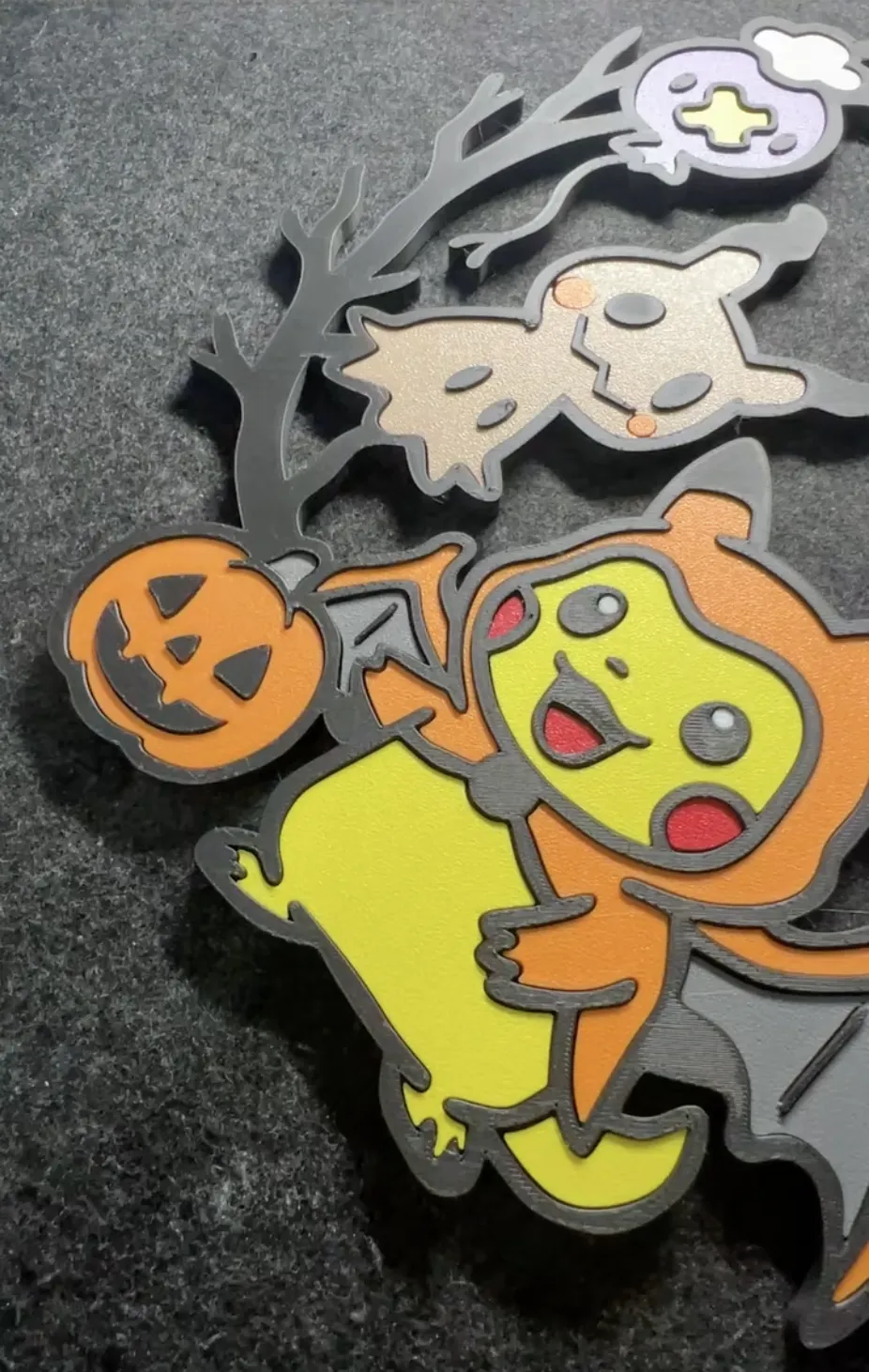 Pokéween Wreath - Gengar, Pikachu, Mimikyu - Free 3D Print Model ...