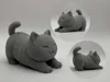 Stretching Chubby Cat – Cute Chibi Figurine - Free 3D Print Model ...