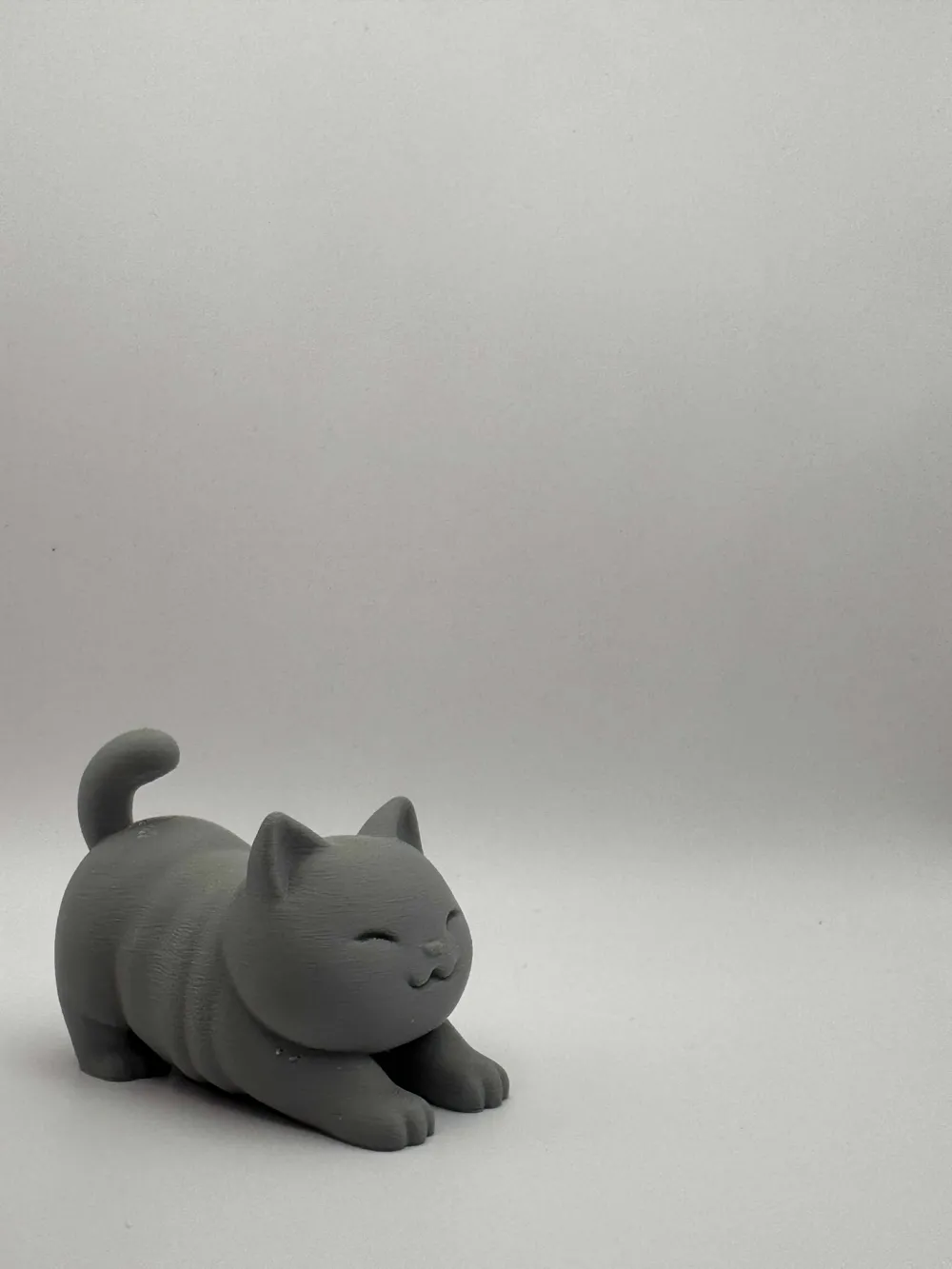 Stretching Chubby Cat – Cute Chibi Figurine - Free 3D Print Model ...