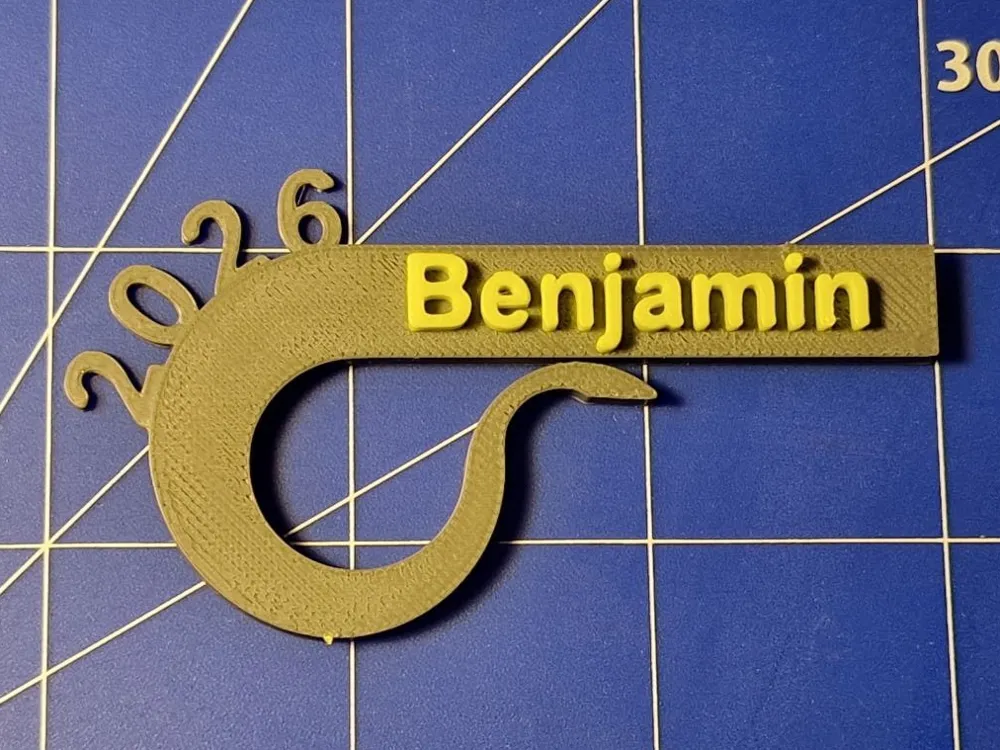 3Dプリント 2026 新年グラスマーカー (ネームタグ) - 無料3Dモデル -MakerWorld