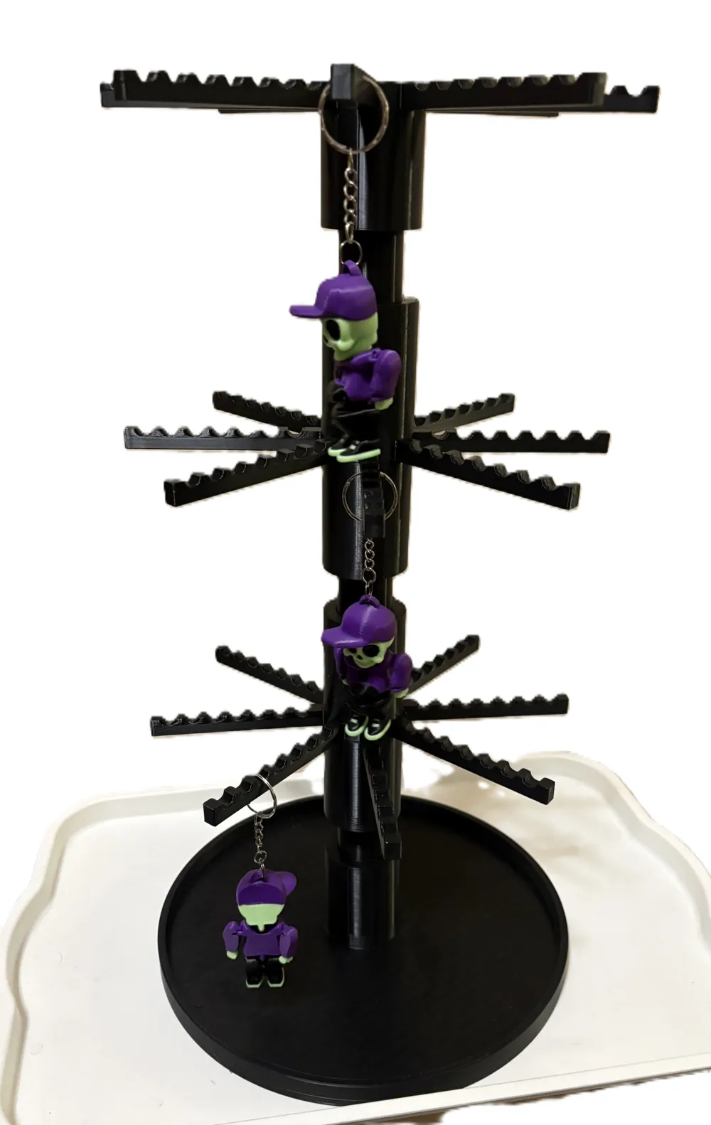 Modular 3-Tier Keychain Display Stand - Free 3D Print Model - MakerWorld