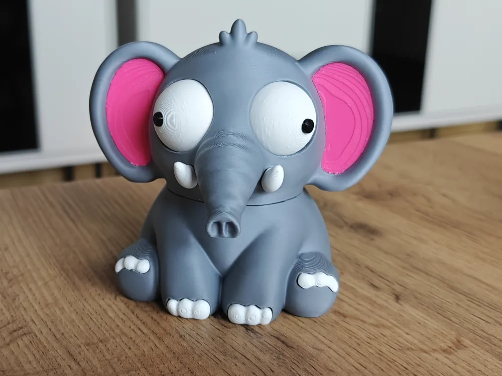 Goofy series – ELEPHANT Movable Eyes NOAMS - Free 3D Print Model ...