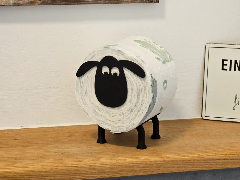 Shaun the Sheep Toilet Paper Roll Holder - Free 3D Print Model - MakerWorld