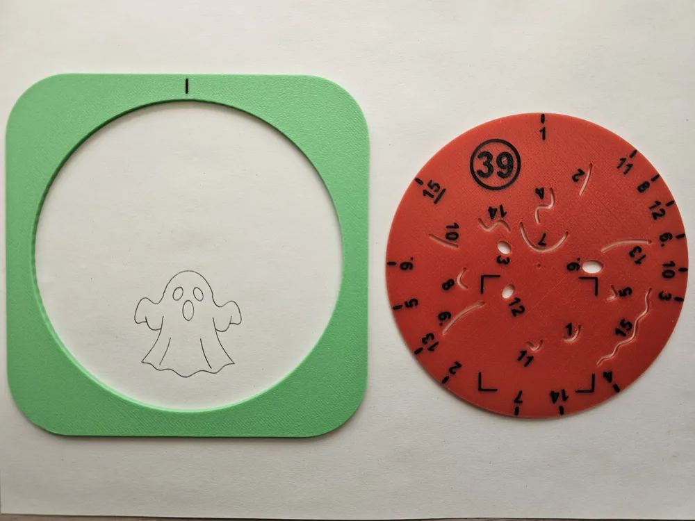 Twist Art 39 Ghost - Rotary Drawing Stencil - Free 3D Print Model ...