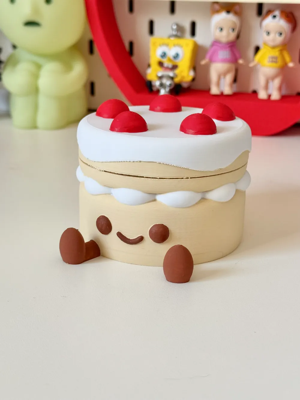 Jellycat inspired cake jewellery storage box - Free 3D Print Model ...