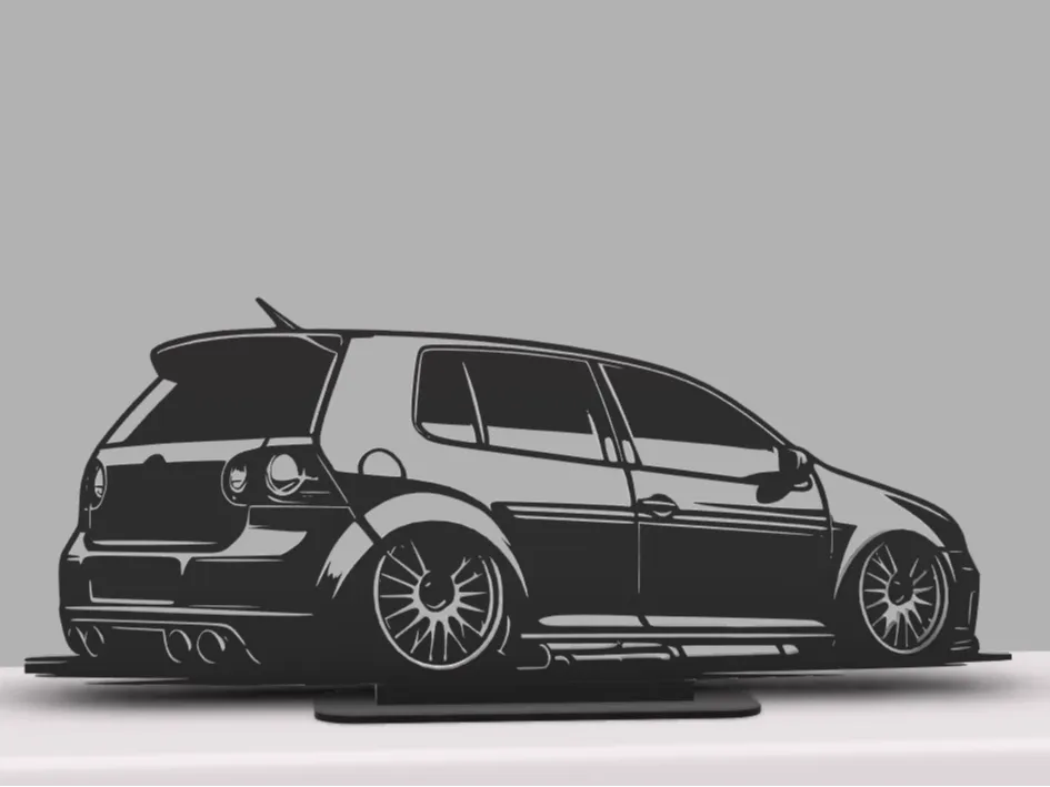 VW Golf MK5 R32 Silhouette by printopolis - MakerWorld