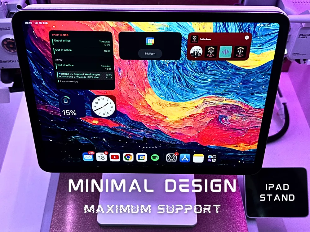 Magnetic iMac Stand for iPad Pro+Universal Holder - Free 3D Print Model ...