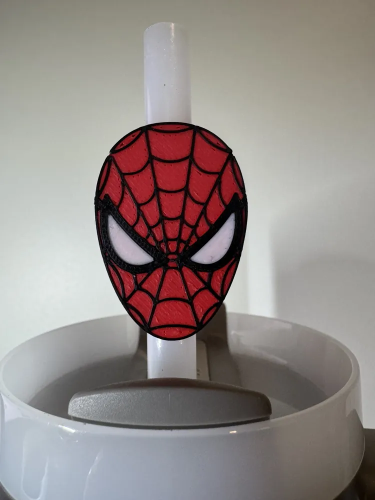 Spider-Man Stanley Cup Straw Charm - Free 3D Print Model - MakerWorld