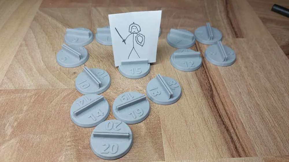 Paper figure base with numbers - Free 3D Print Model - MakerWorld