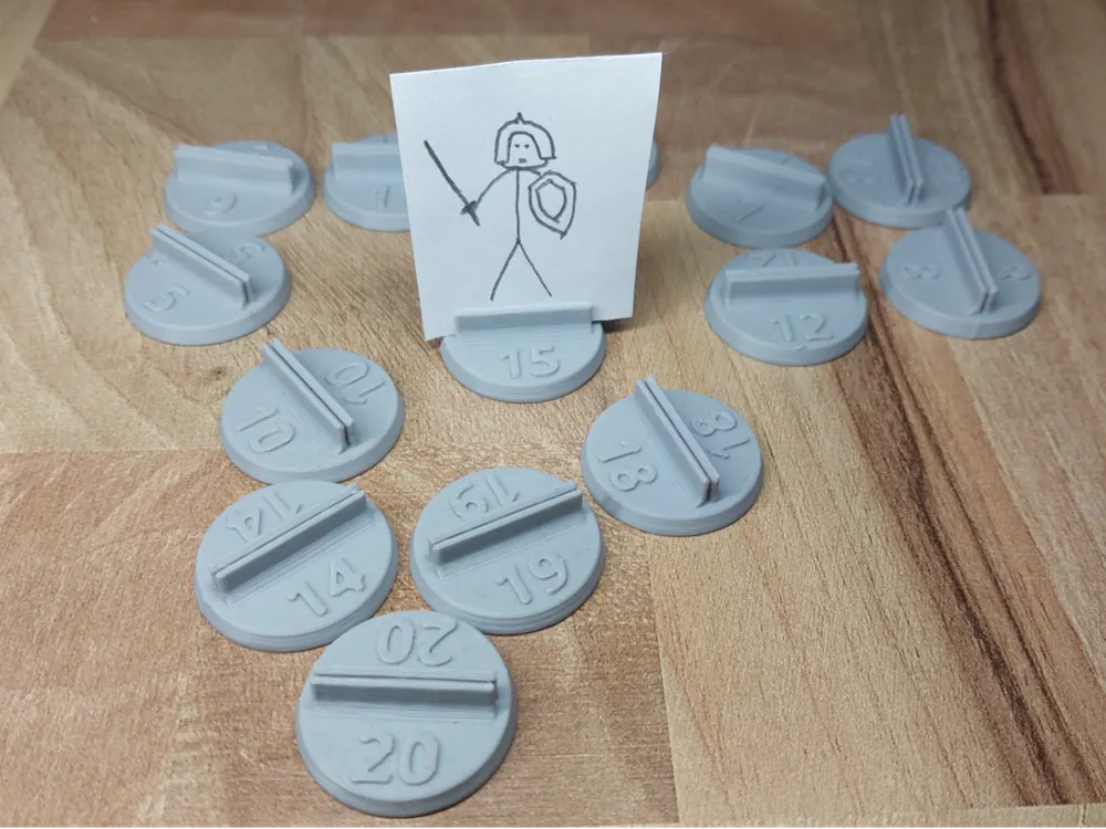 Paper figure base with numbers - Free 3D Print Model - MakerWorld