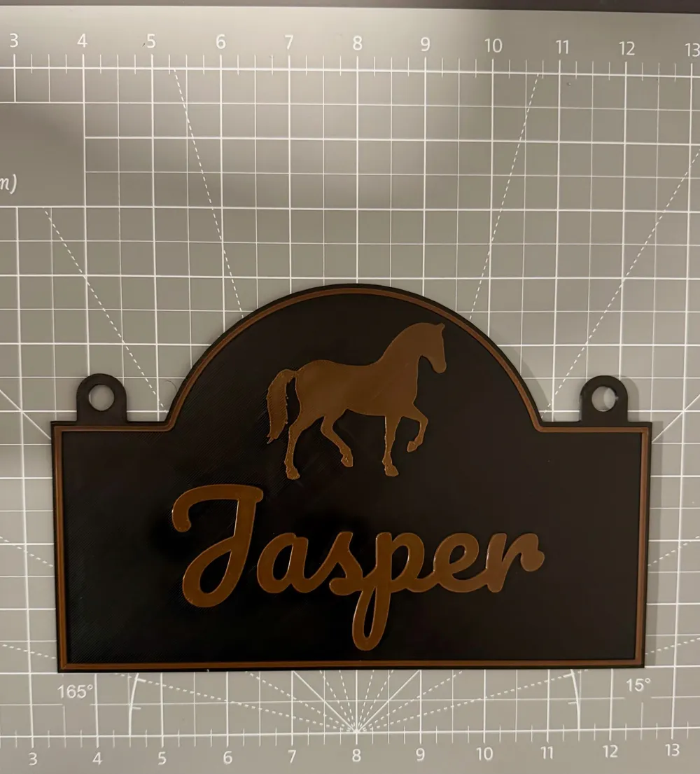 Horse Stall Sign - Free 3D Print Model - MakerWorld
