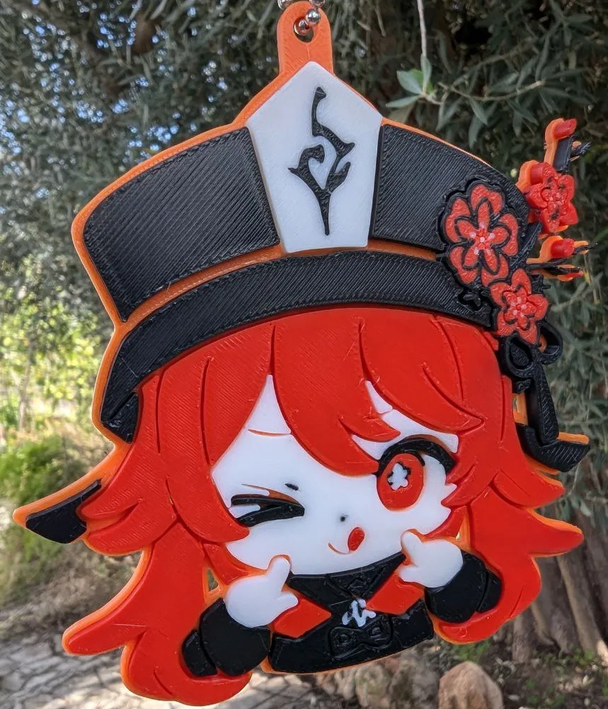 [Genshin Impact] Hu Tao Keychain by Joan - MakerWorld