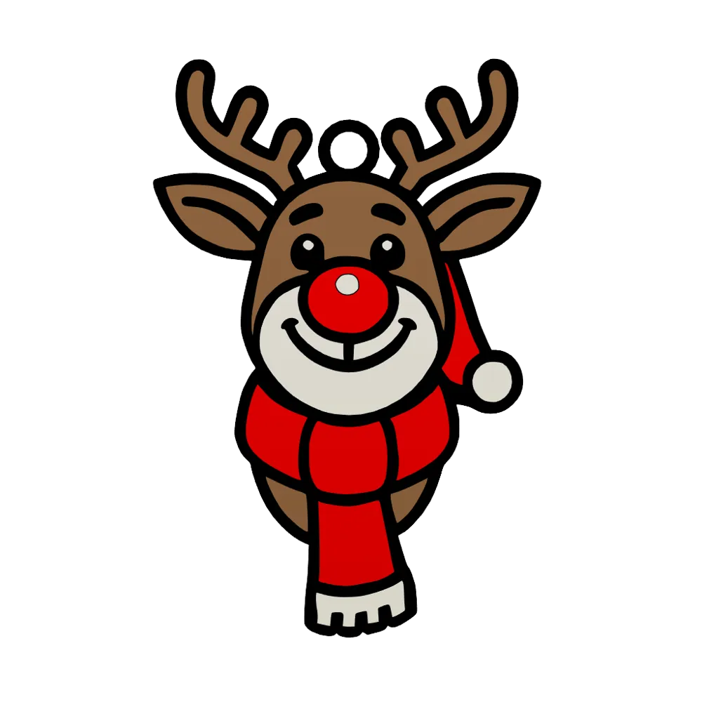 Rudolph - Ornament by MayHem MakerWorld: Download Free 3D Models