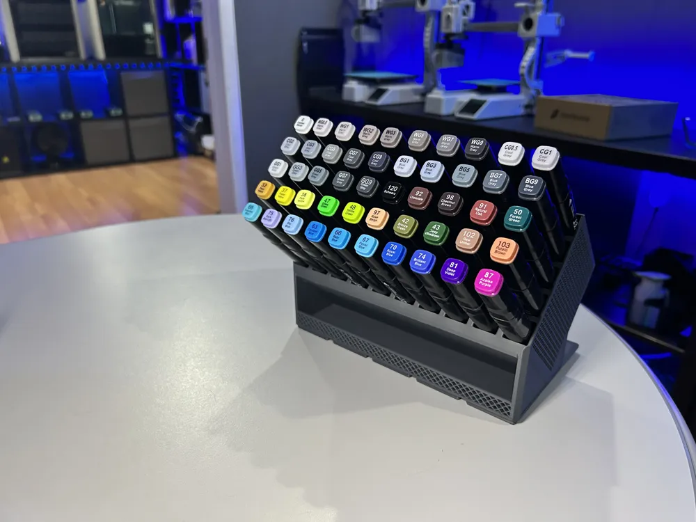 Rugged Marker Holder Organizer - Markers, Pens - Free 3D Print Model ...