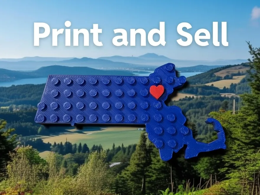 Legos Massachusetts Magnet mit beweglichem Herz – Kostenloses 3D ...