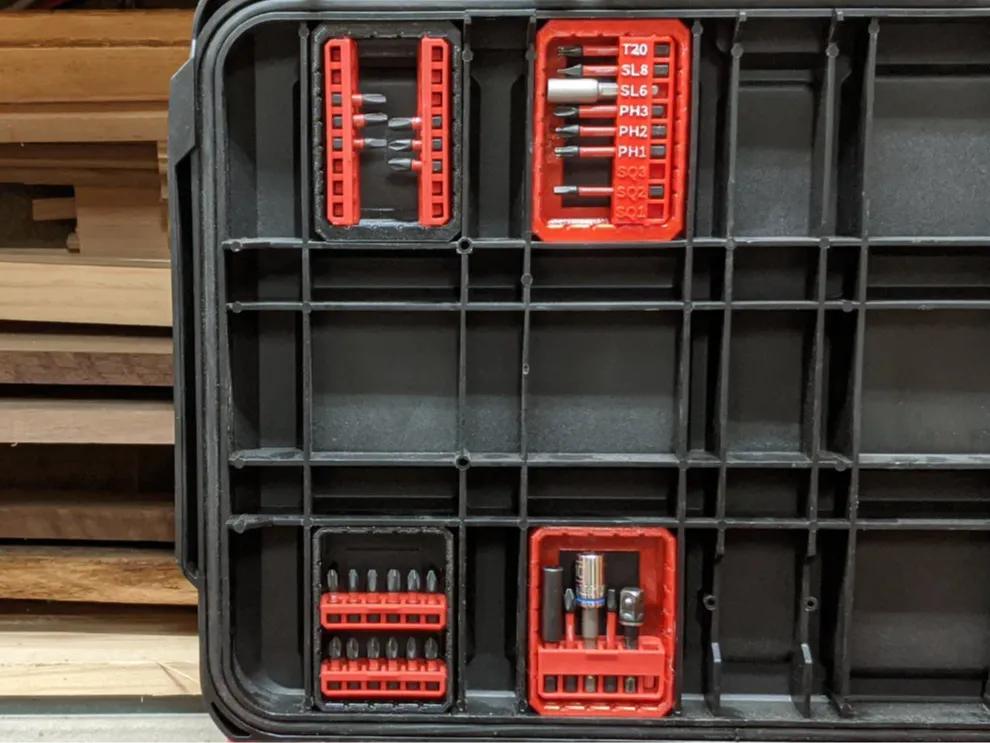 Bit Trays for Milwaukee Packout Rolling Toolbox - Free 3D Print Model - MakerWorld