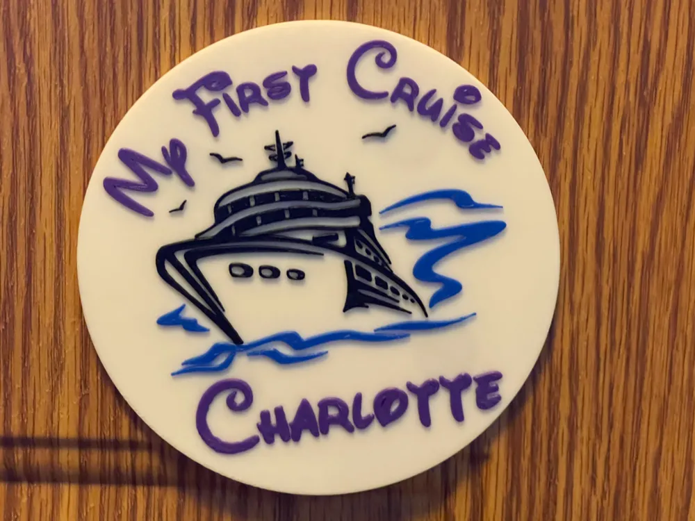My First Cruise Magnetic Sign Disney font - Free 3D Print Model ...