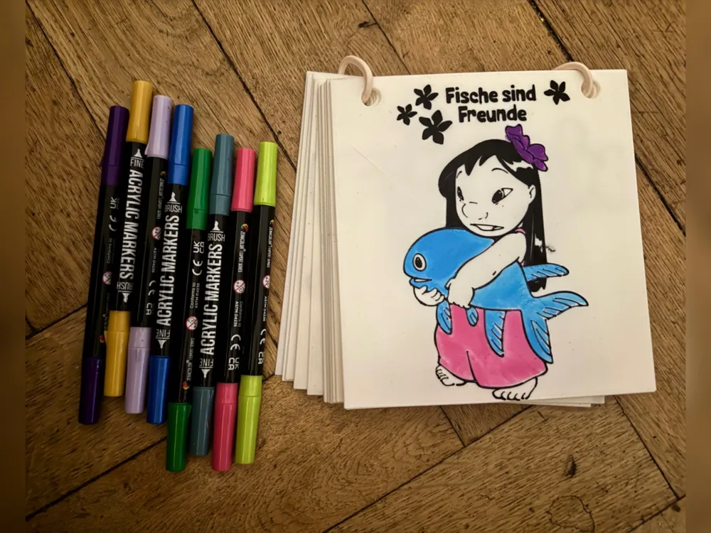 Lilo & Stitch Coloring Book 12 Pages - Free 3D Print Model - MakerWorld