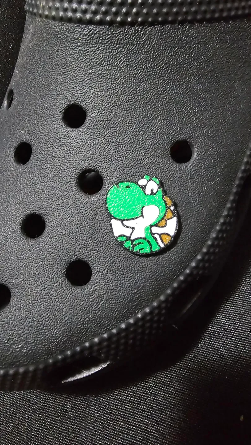 Yoshi Croc Pin Small Simple Multicolour Remixed by ProfParmi - MakerWorld