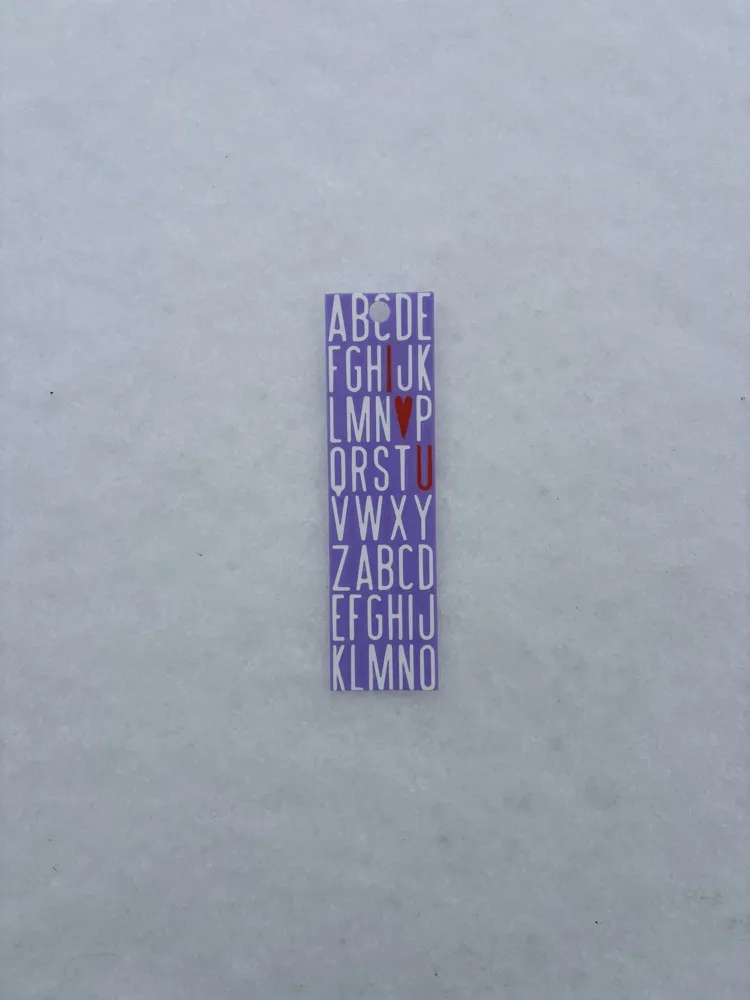 Valentines Bookmark (I Heart U) - Free 3D Print Model - MakerWorld