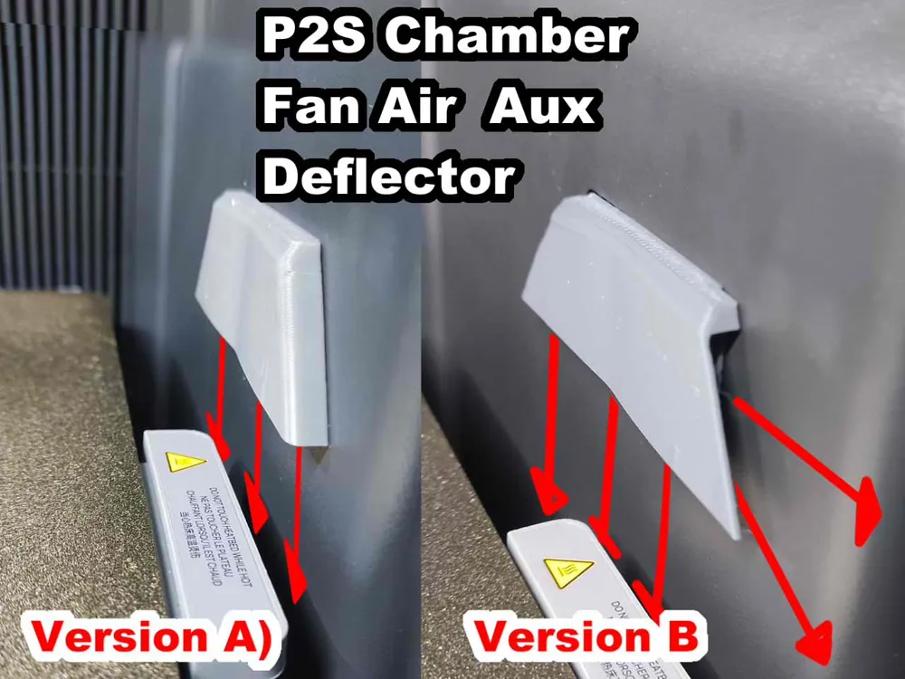 P2S Hot Air Deflector |Heating Mode Reduce Warping - Free 3D Print ...