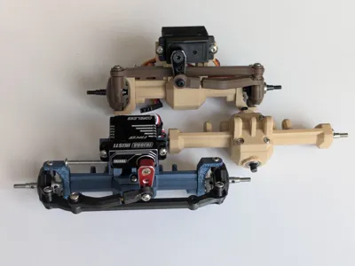 TRX4M axle set - 4x4, 6x6, 8x8, All-wheel steer - Free 3D Print Model ...