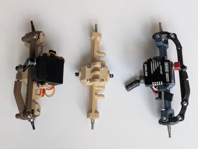 TRX4M axle set - 4x4, 6x6, 8x8, All-wheel steer by Chatts MakerWorld: Download Free 3D Models