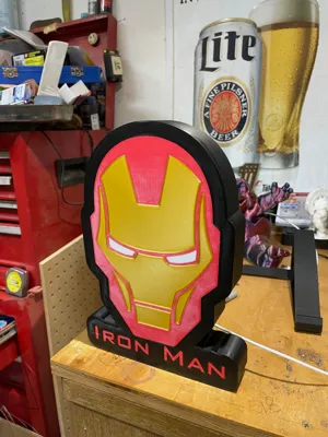 Iron man Led Light Box by Websters Creations - MakerWorld