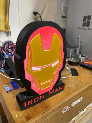 Iron man Led Light Box by Websters Creations - MakerWorld