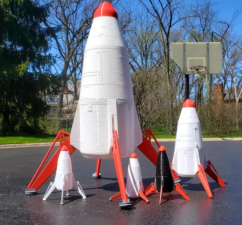 Flyable Mars Lander rocket - Free 3D Print Model - MakerWorld