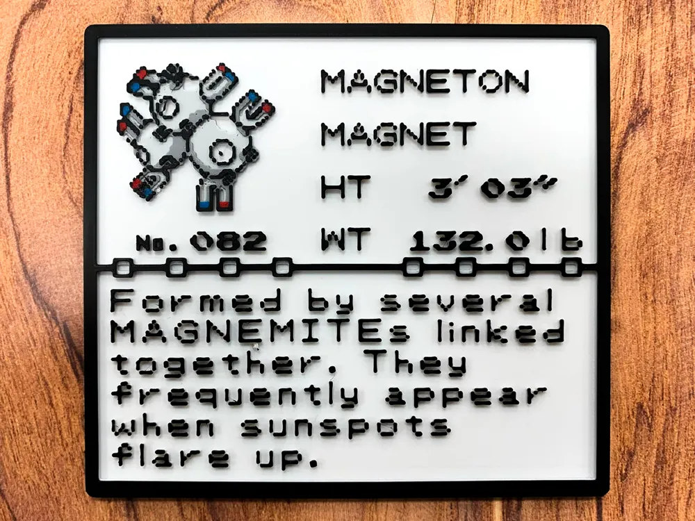Pokemon Pokedex Magneton - Free 3D Print Model - MakerWorld