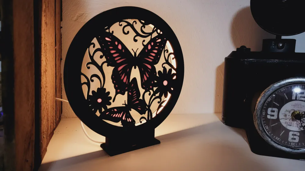LED Ring Lamp Butterflies by 3D Hochofen Maggi MakerWorld: Download ...