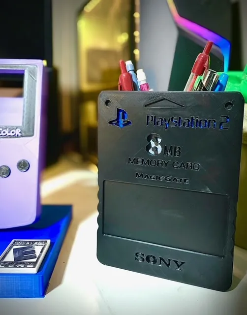 PS2 Memory Card Pencil Holder by Nightthorn - MakerWorld