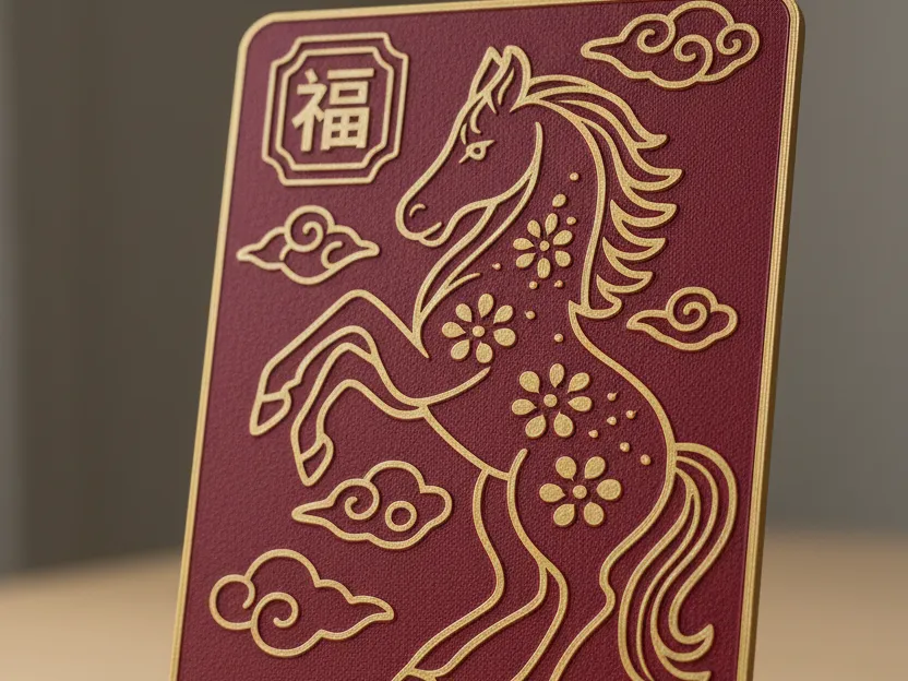 Lunar New Year Card – Year of the Horse (2026) - Free 3D Print Model ...