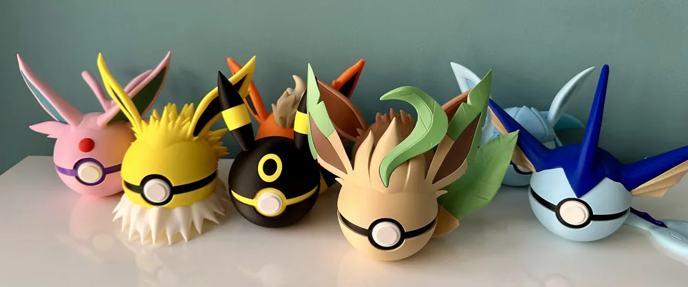 Leafeon Ball - Pokemon - Pokeball Functional - Free 3D Print Model ...