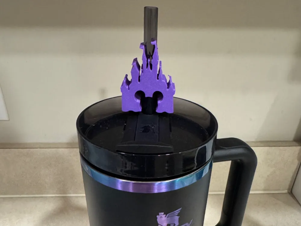 Disney Castle Mickey Stanley Cup Straw Topper by Carman3DMakerWorld ...