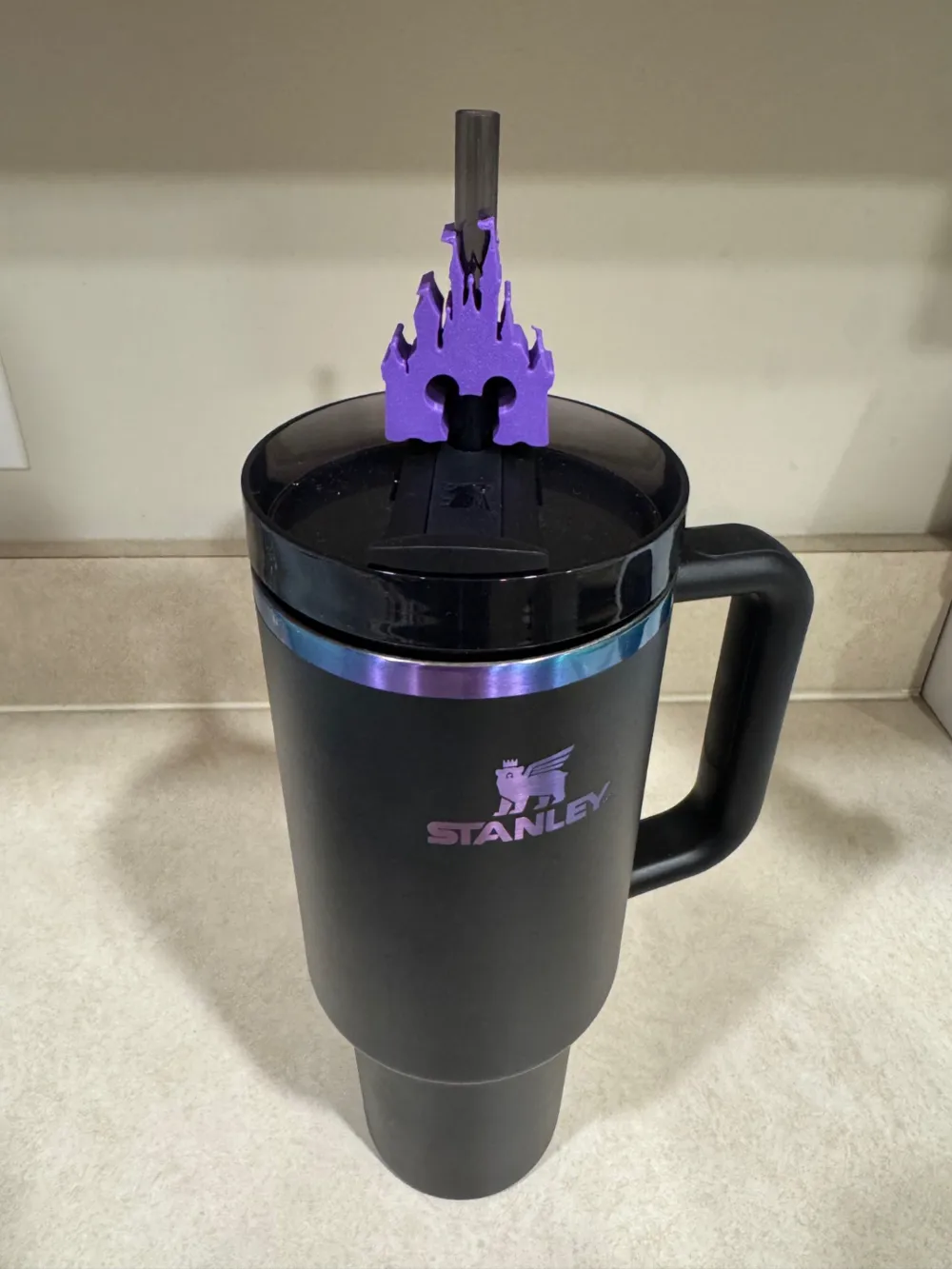 Disney Castle Mickey Stanley Cup Straw Topper - Free 3D Print Model ...