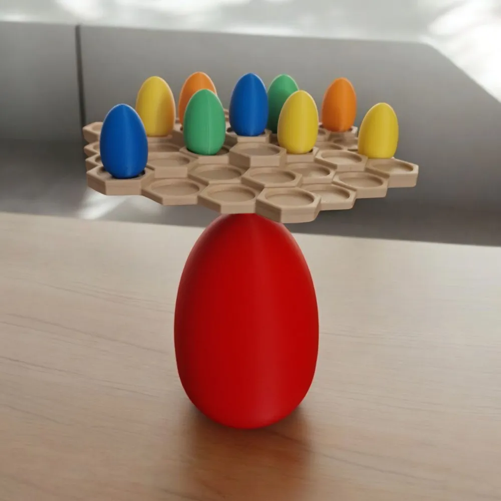 Wobble Egg Balance Game - Free 3D Print Model - MakerWorld