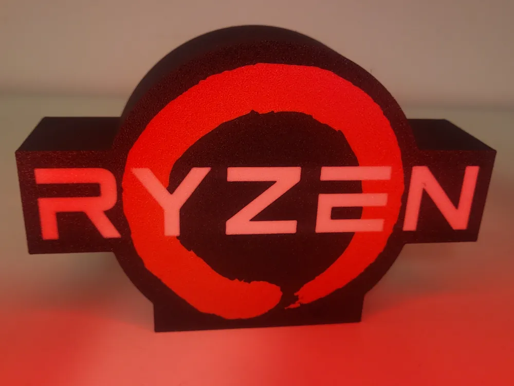 Light Box - AMD Ryzen logo by renostav37 - MakerWorld