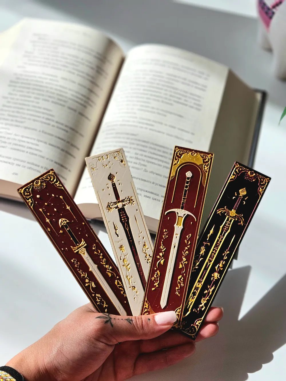 Elven Blades - Bookmark Set by C3D MakerWorld: Download Free 3D Models