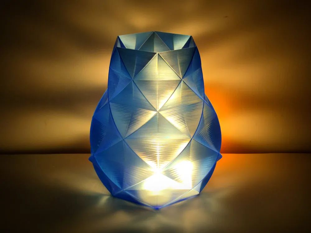 Translucent Geometric Vase / Lamp by Archork MakerWorld: Download Free 3D Models