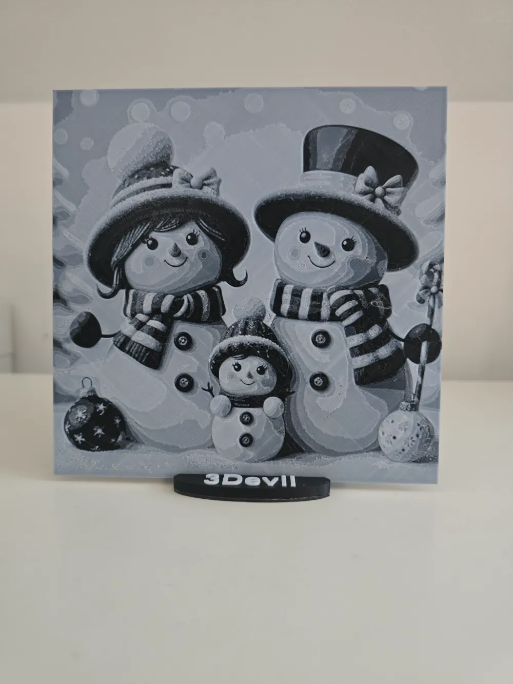 Snowman Family christmas decor Hueforge 150x150 by 3Devil - MakerWorld