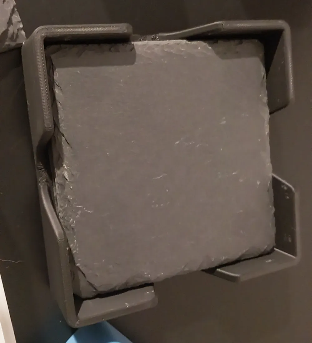 100mm slate coaster holder. - Free 3D Print Model - MakerWorld