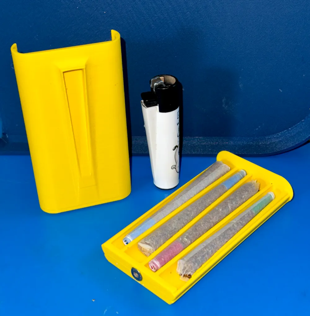 magnetic 4 Joint Box CLIPPER Edition - weed joint - Free 3D Print Model ...