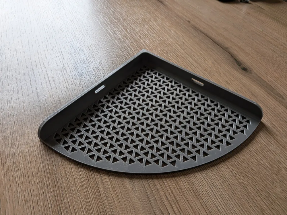 Shower Shelf with Triangle Design drainage - Free 3D Print Model ...