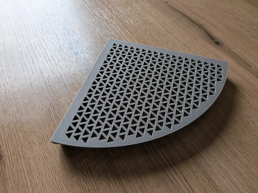 Shower Shelf with Triangle Design drainage - Free 3D Print Model ...