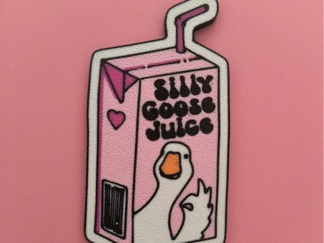 Silly Goose Juice Badge Reel Topper/Magnet - Free 3D Print Model ...