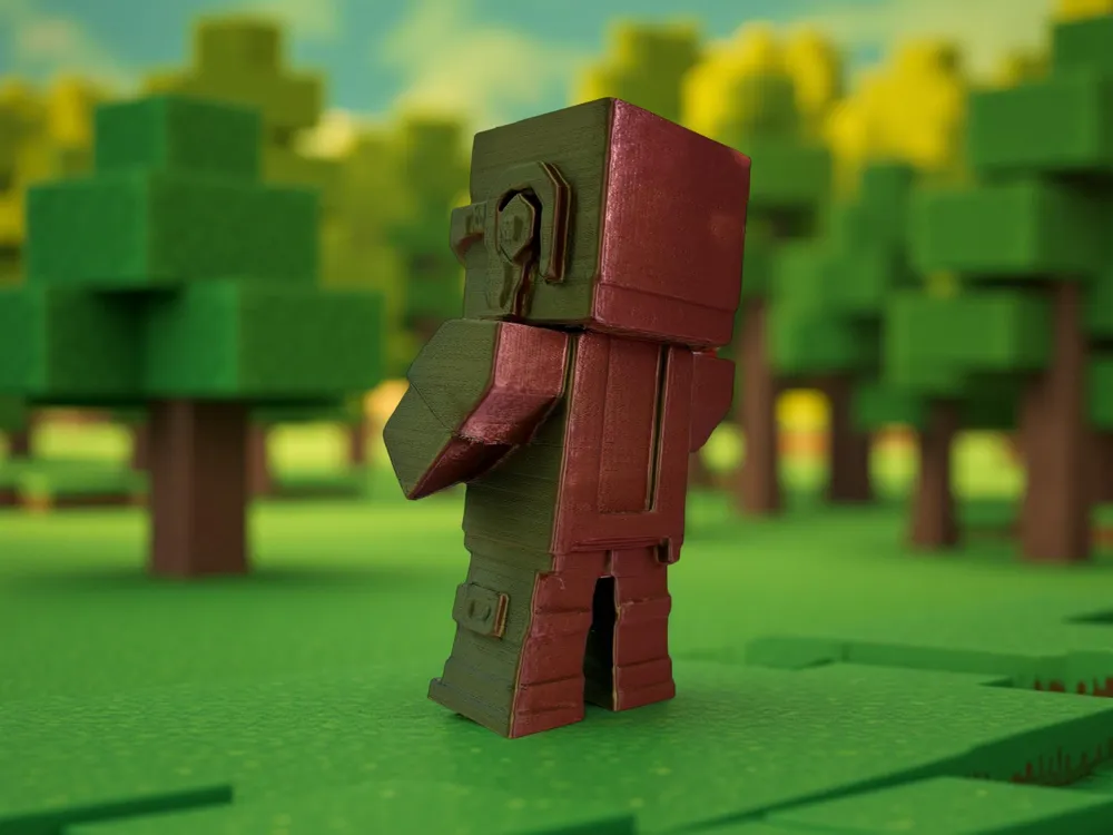 Minecraft Steve inspired cyberpunk figure by INDIGO - MakerWorld